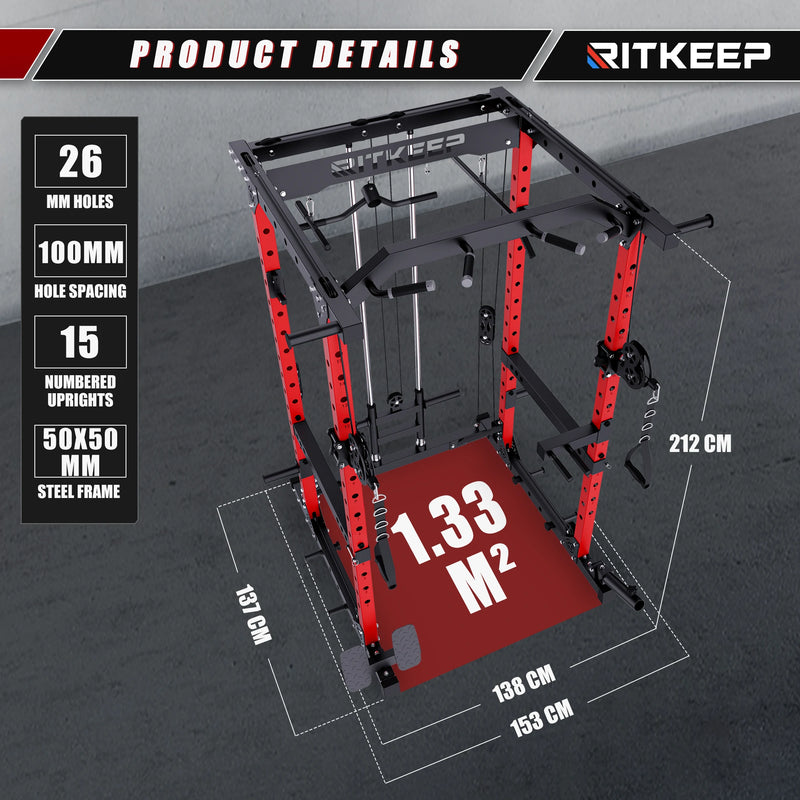 Destroyer M10 Power Rack ALL-IN-ONE Home Gym Cage | RitKeep